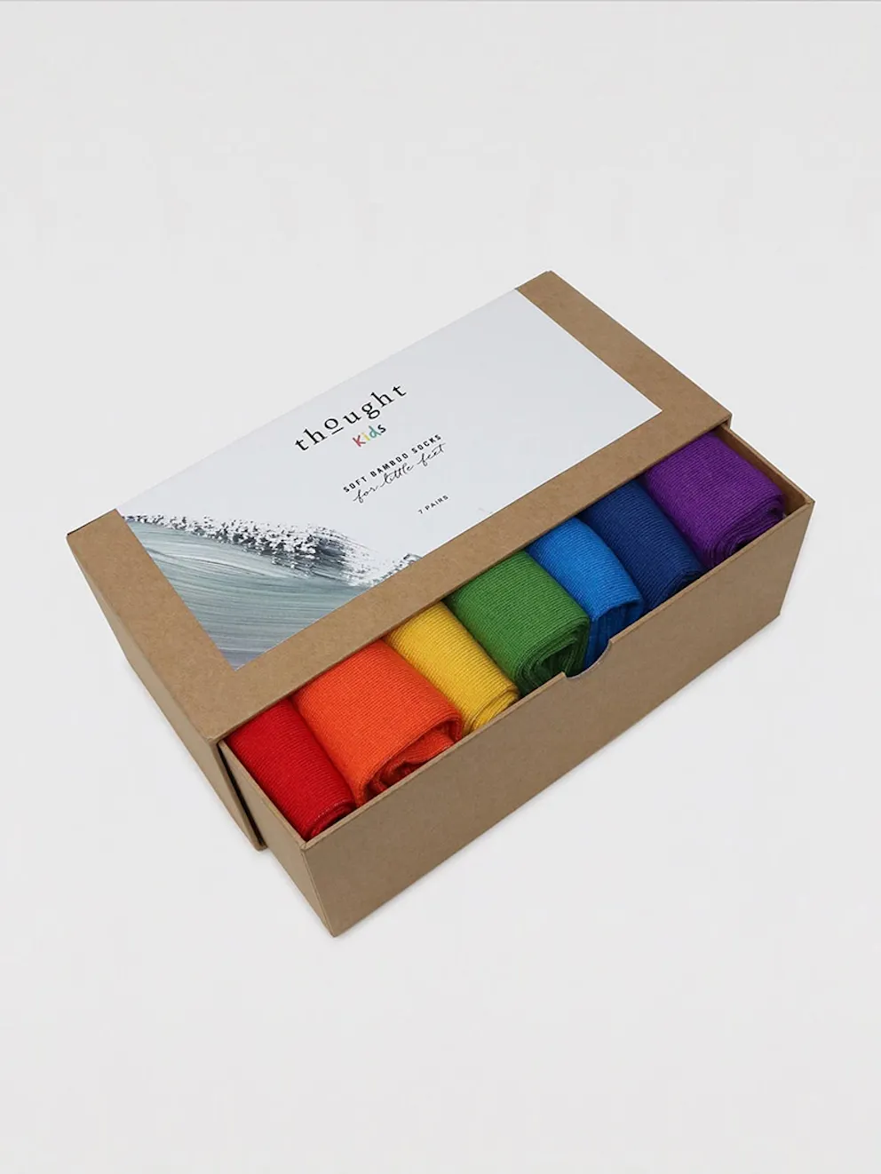 Colours of the Rainbow Bamboo Baby Socks Gift Box