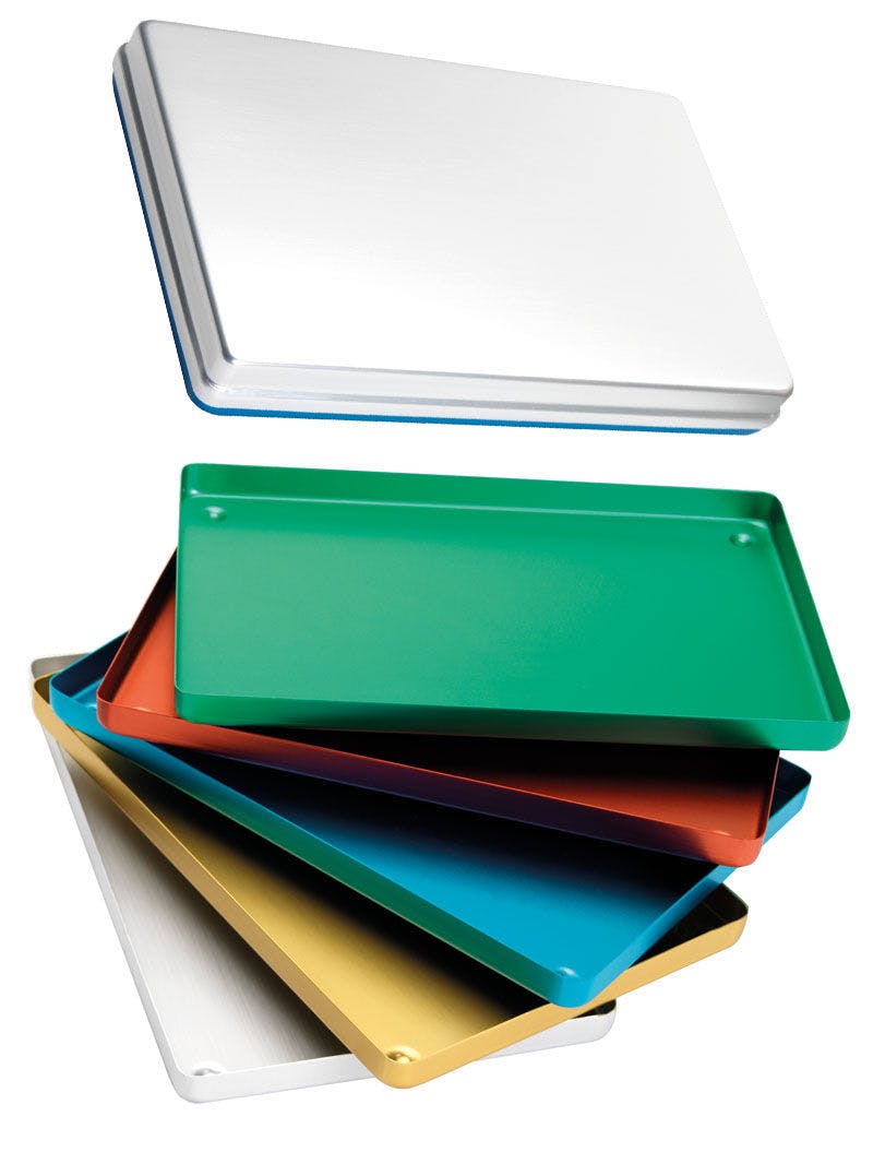 Aluminium Solid Instrument Trays - Half