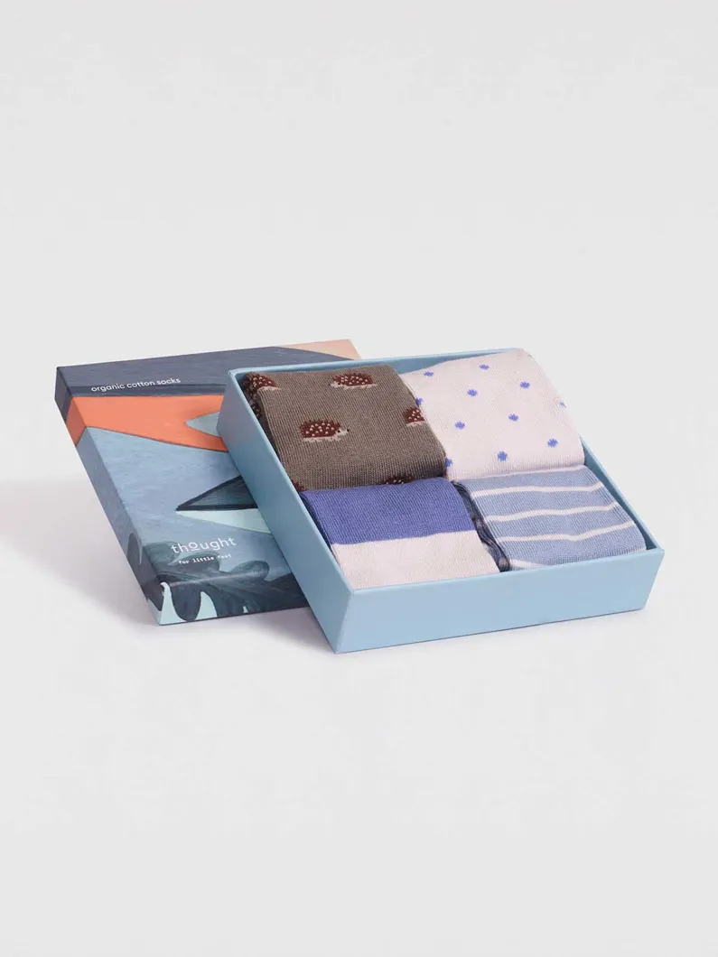 Baby Ray Hedgehog Bamboo Sock Gift Box from Thought