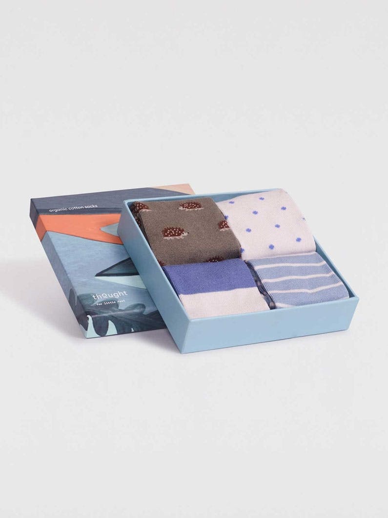Baby Ray Hedgehog Bamboo Sock Gift Box from Thought